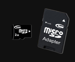 Team Micro SD Card - 2GB (with adapter)